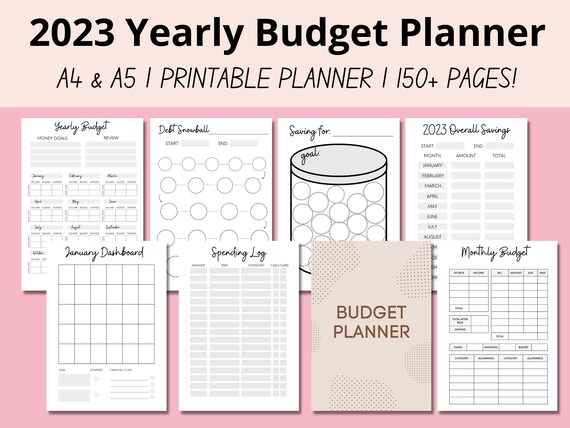 2023 Budget Planner Printable Printable Savings Planner - Etsy
