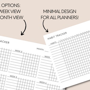 Monthly Habit Tracker Printable, Goal Tracker Printable, Habit Log ...
