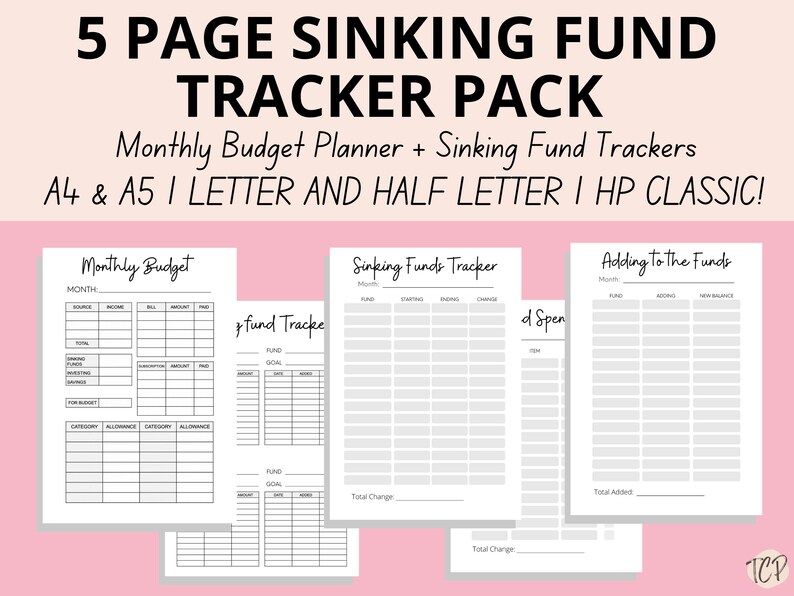 Sinking Funds Printable Monthly Sinking Funds Tracker - Etsy