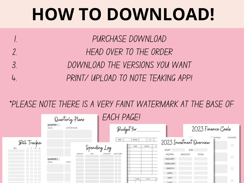 2023 Budget Planner Printable Printable Savings Planner - Etsy