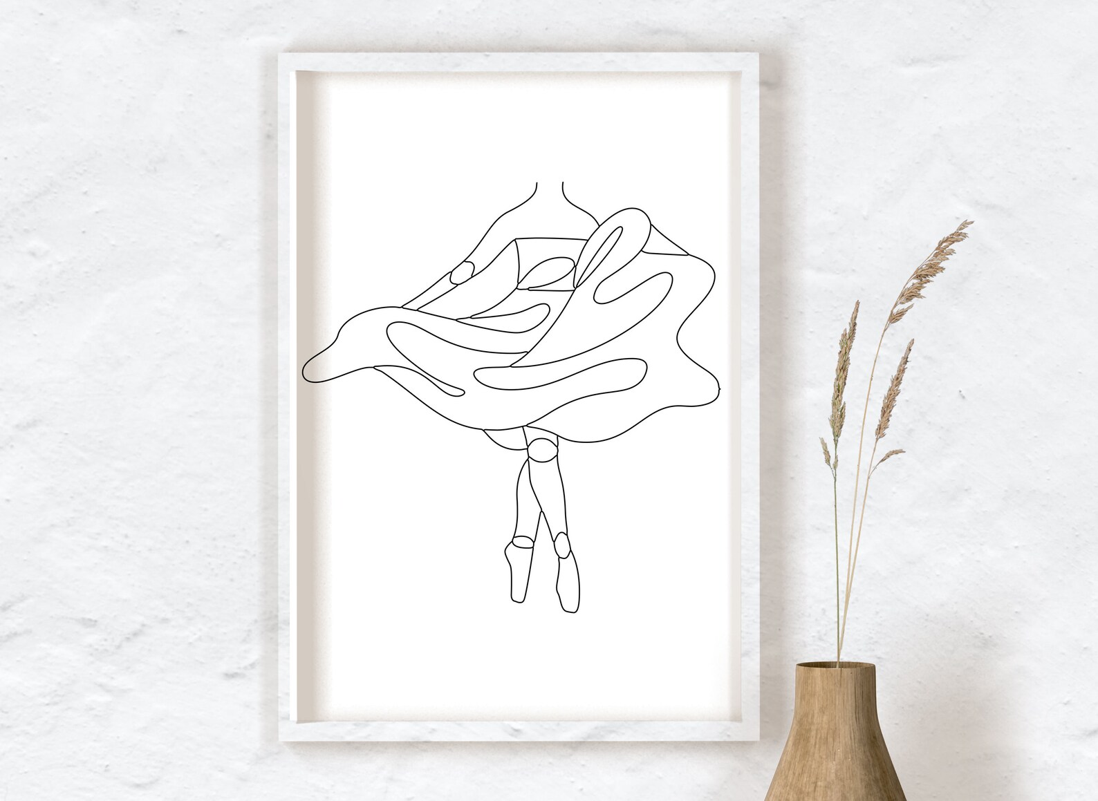 Line Art Ballerina Ballet Contour Drawing Fine Line - Etsy