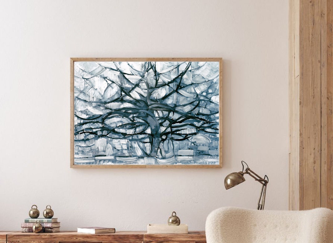 Piet Mondrian Gray Tree Printable Wall Art, Piet Mondrian Poster ...