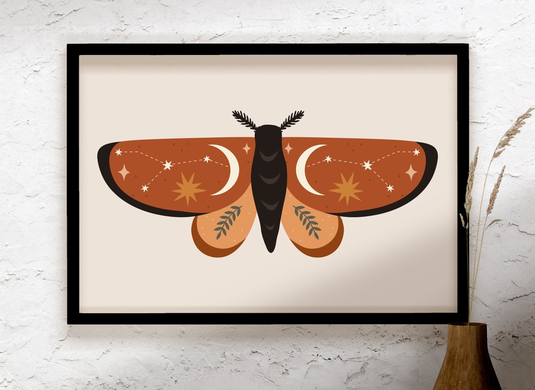 Boho Butterfly Wall Decor, Printable Butterfly Wall Art, Butterfly Art ...