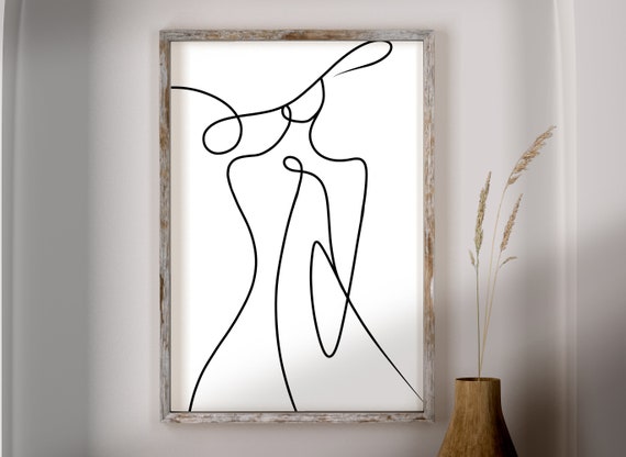Line Art Woman Body Abstract Woman Body Line Female Body | Etsy