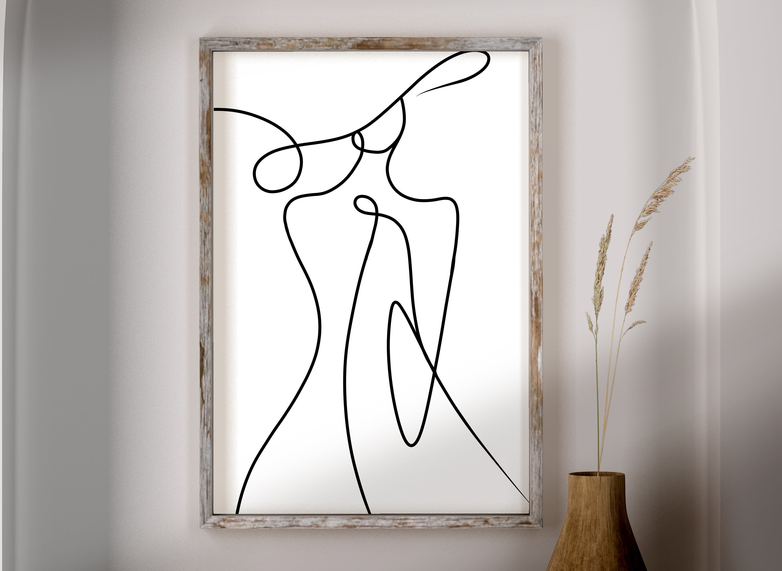 Line Art Woman Body Abstract Woman Body Line Female Body Etsy
