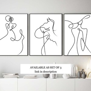 Woman Line Art Set of 2, Simple Line Art Print Set, Line Art Download ...