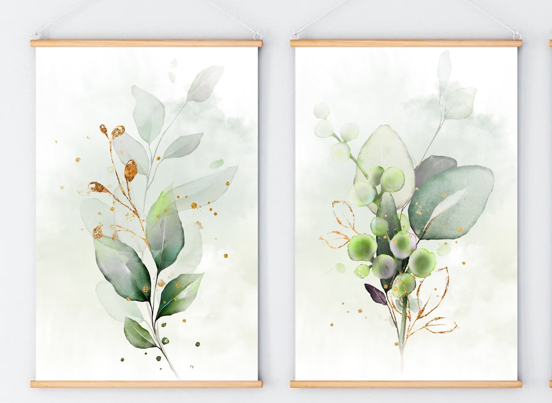 Eucalyptus Wall Art Set of 3 Wall Decor Greenery Printable - Etsy