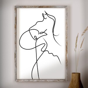 Woman Line Art Set of 2, Simple Line Art Print Set, Line Art Download ...