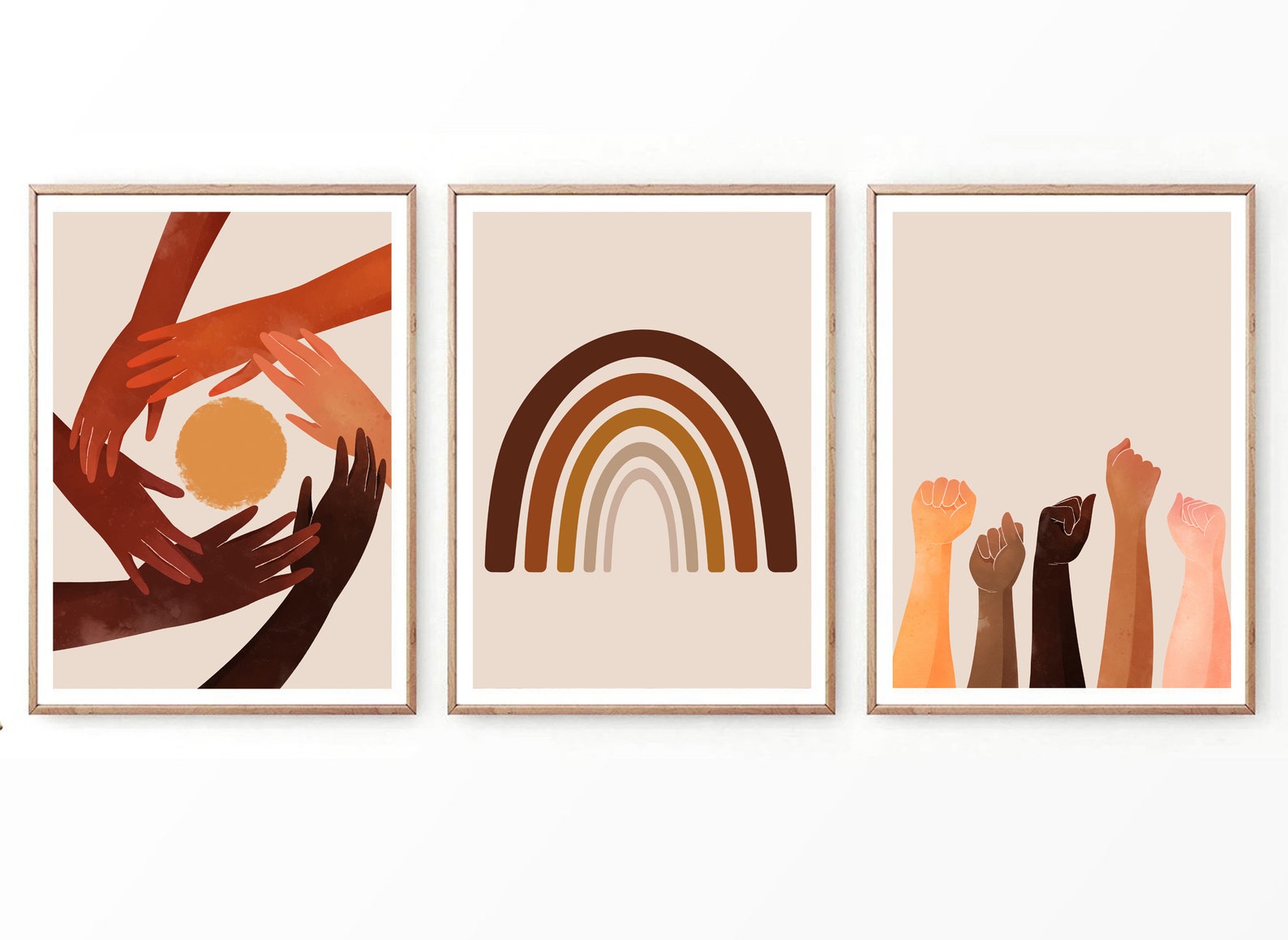 Diversity Wall Art Set Racial Equality Anti Racist | Etsy