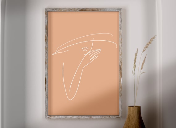 Abstract Line Art Woman One Line Drawing Female Body | Etsy