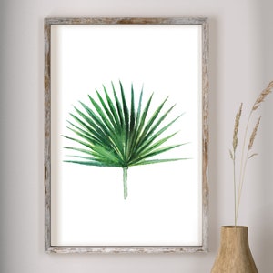 Tropical Wall Art Set of 3, Monstera Leaf, Watercolor Leaves, Banana ...