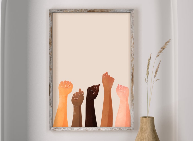 Diversity Wall Art Set Racial Equality Anti Racist | Etsy