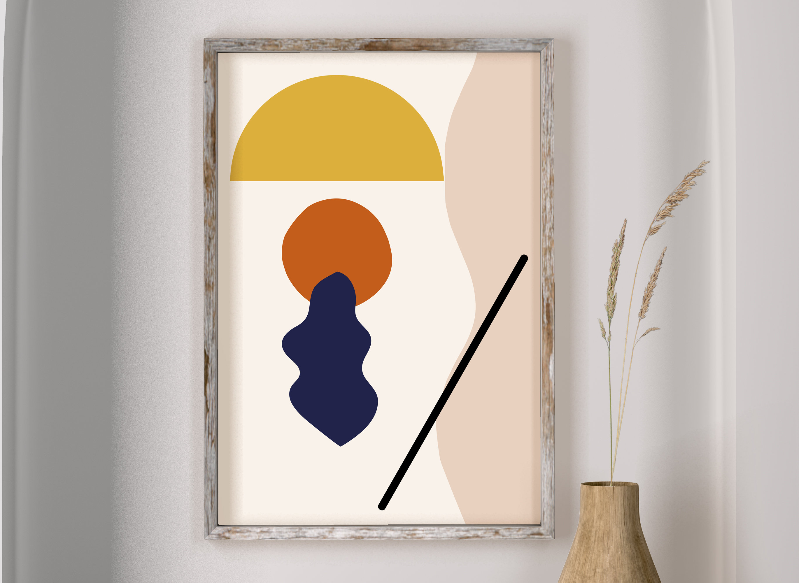 Wall Art Set of 5 Abstract Boho Art Set of 5 Prints Bundle - Etsy