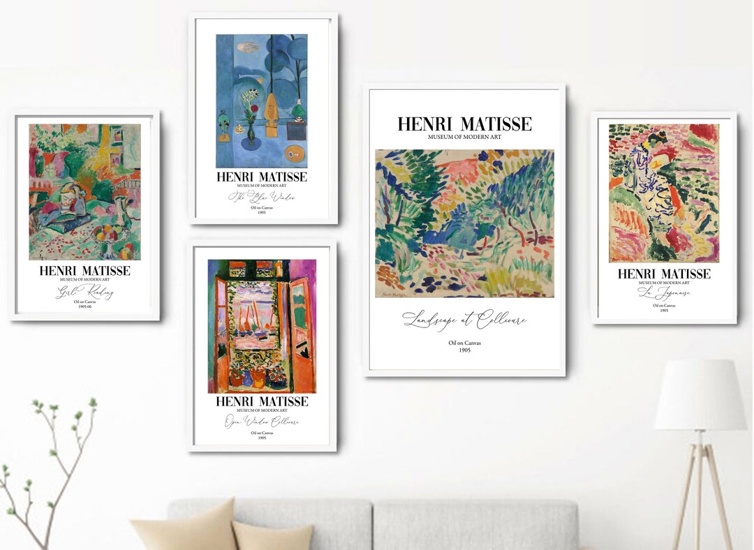 Henri Matisse Poster Set of 5, Collioure Summer, Blue Window, Henri ...