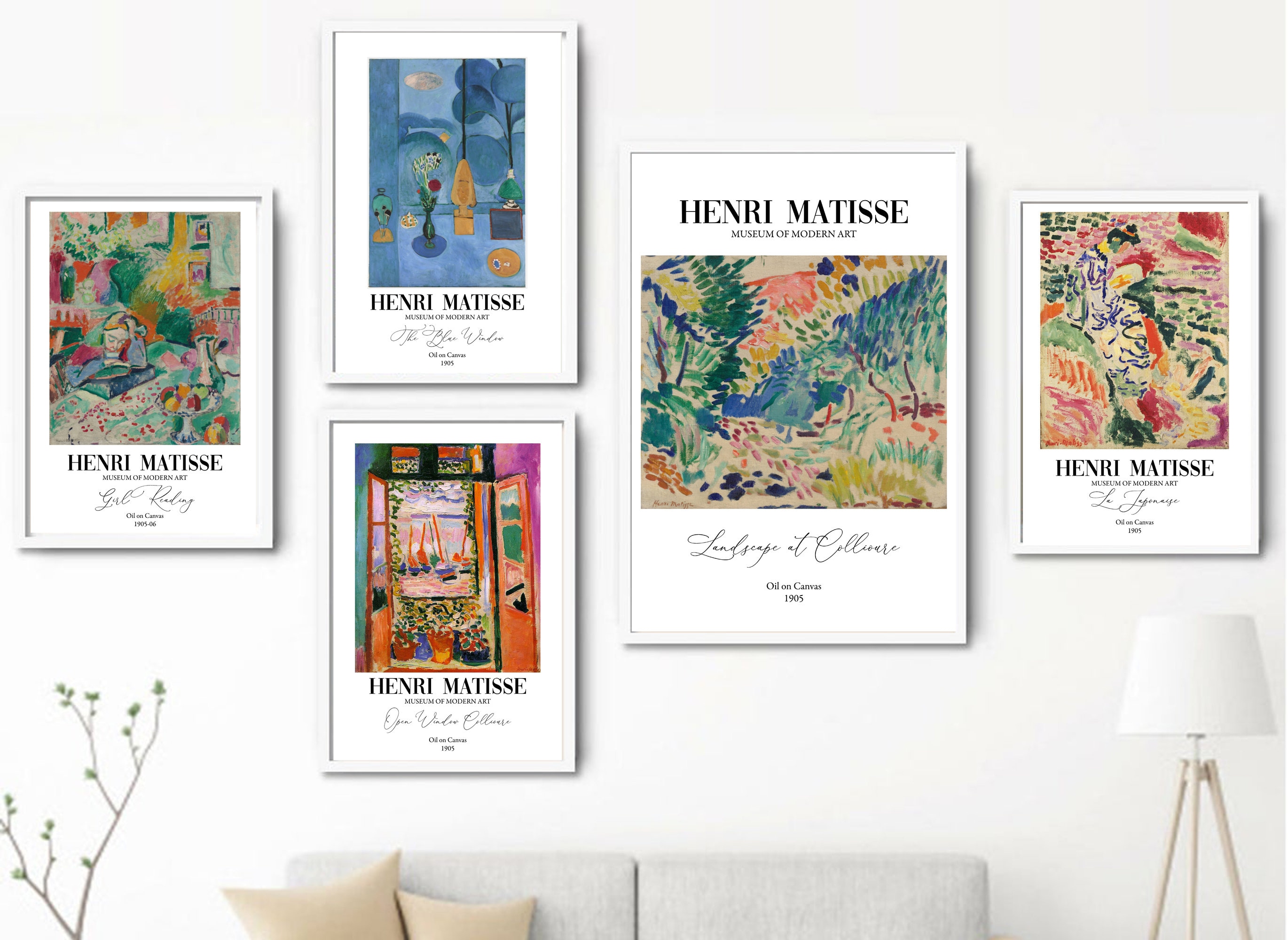 Henri Matisse Poster Set of 5 Collioure Summer Blue Window - Etsy