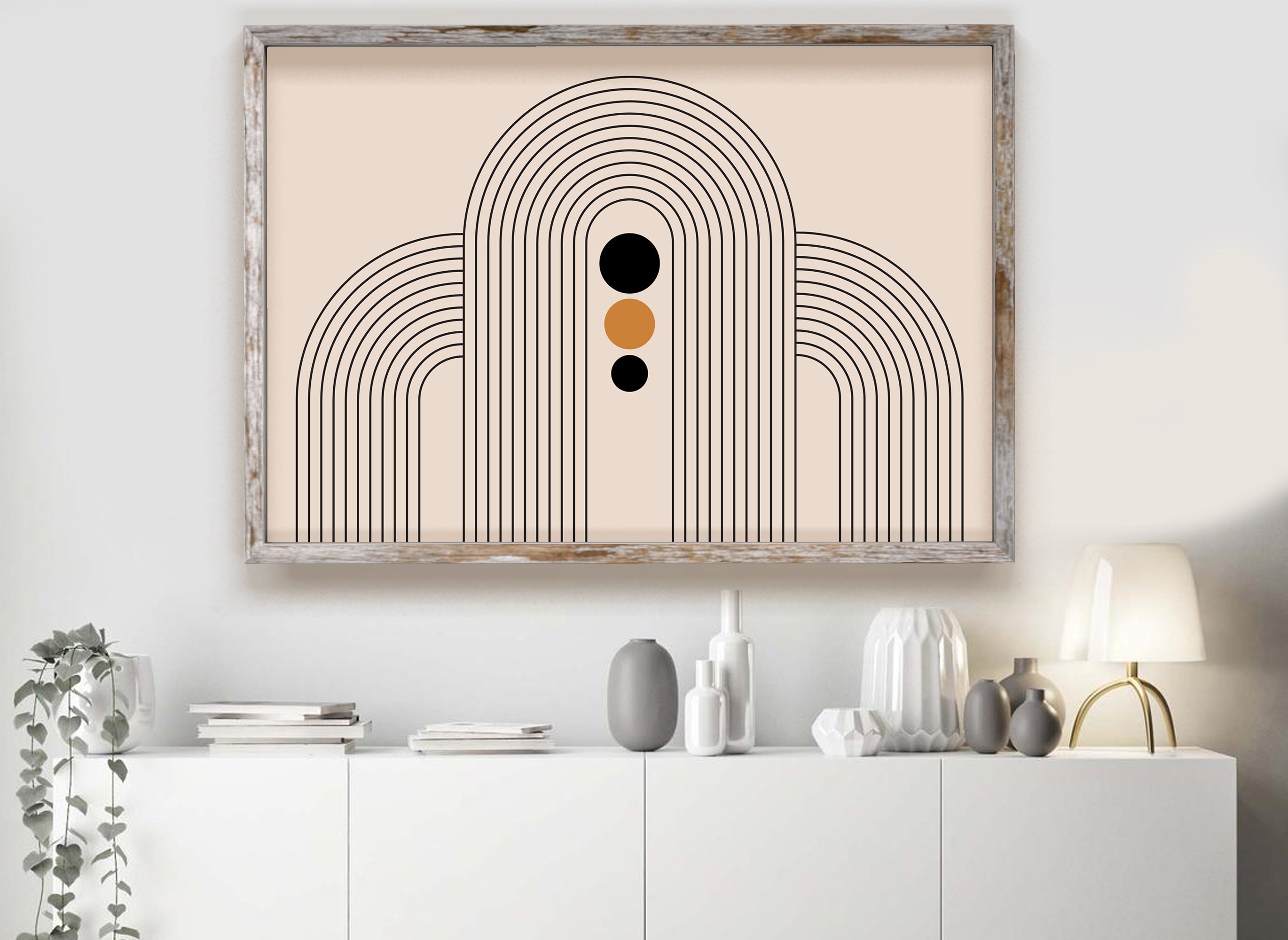 Horizontal Boho Rainbow Printable Wall Art Print Instant - Etsy
