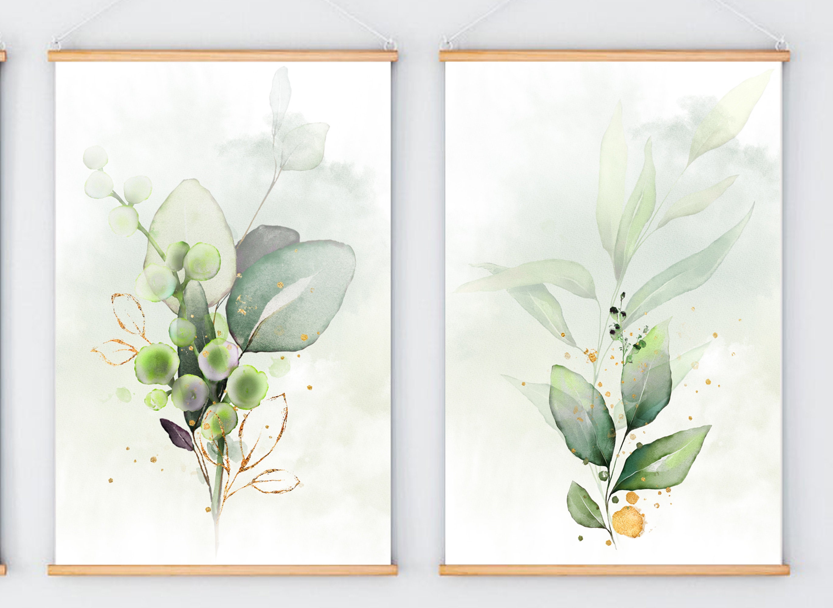 Eucalyptus Wall Art Set of 3 Wall Decor Greenery Printable - Etsy