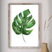 Tropical Wall Art Set of 3, Monstera Leaf, Watercolor Leaves, Banana ...