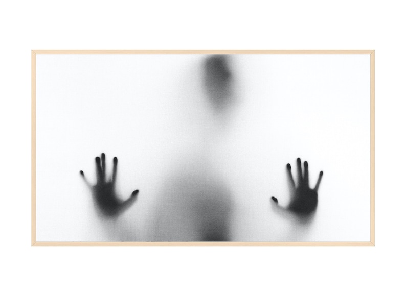 Frame TV Shadow Art, Black and White, Spooky, Hands at Window ...