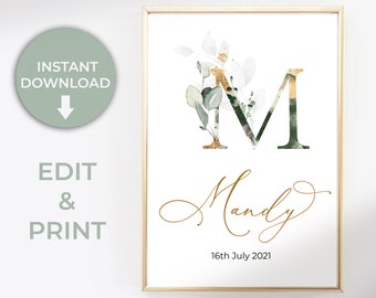 Personalized Monogram Name Art for Childrens Room and Nursery, Custom ...