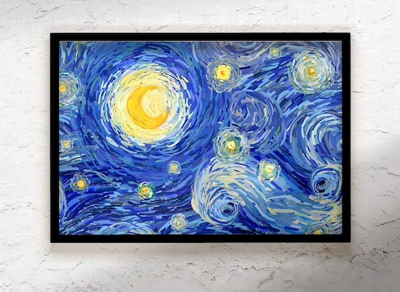 Van Gogh Starry Night Printable Vintage Friday Mr Jones Bathroom Scene