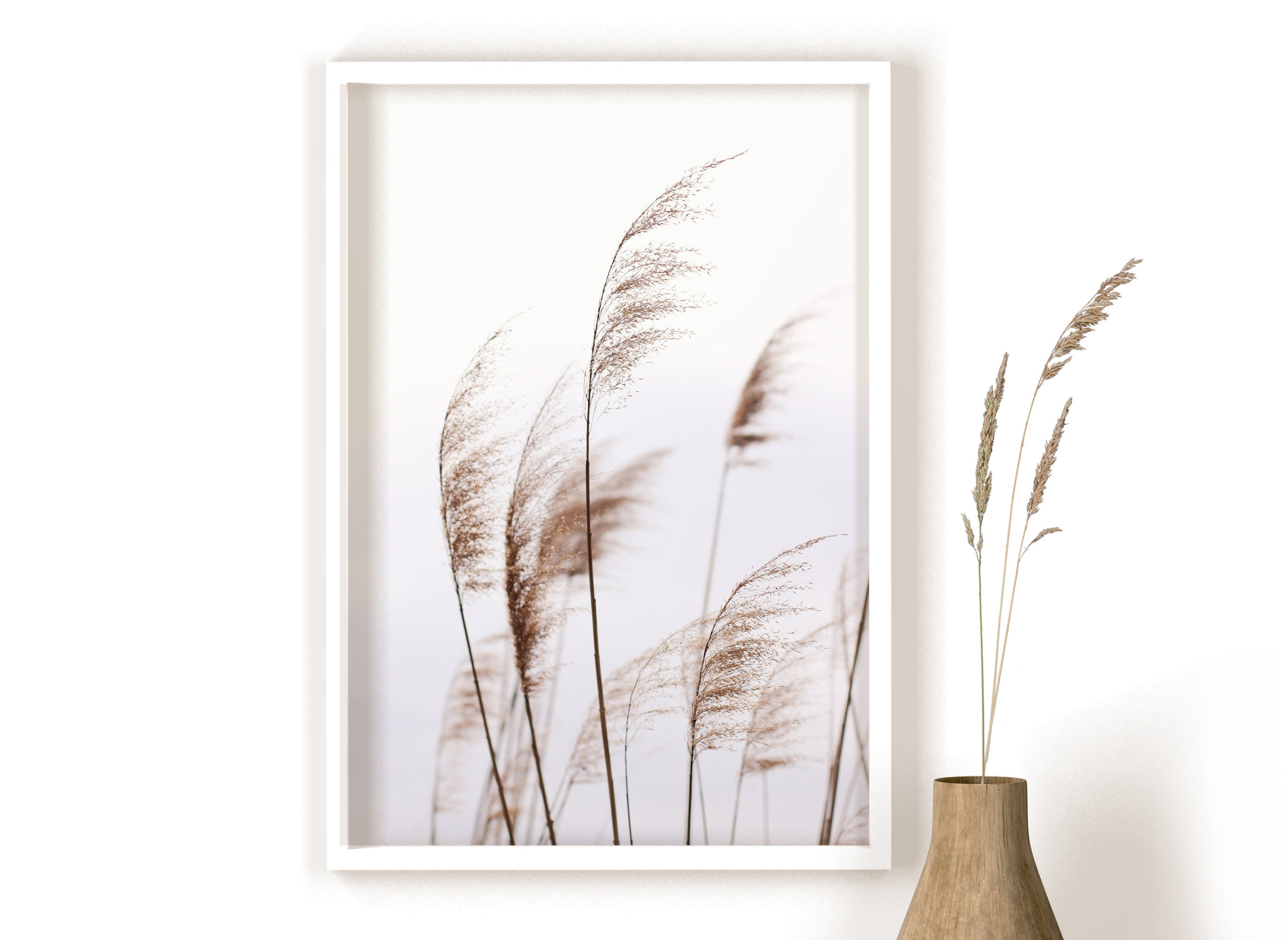 Neutral Print Set of 6, Wall Art Bundle, Boho Decor, Pampas, Reeds ...