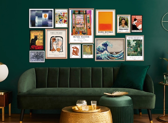 Eclectic Wall Art Set Eclectic Gallery Wall Famous - Etsy