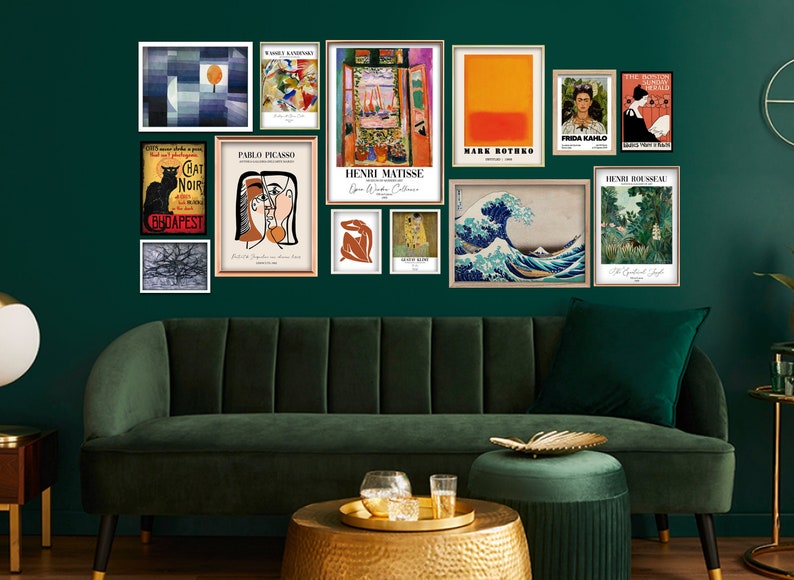 Eclectic Wall Art Set Eclectic Gallery Wall Famous - Etsy