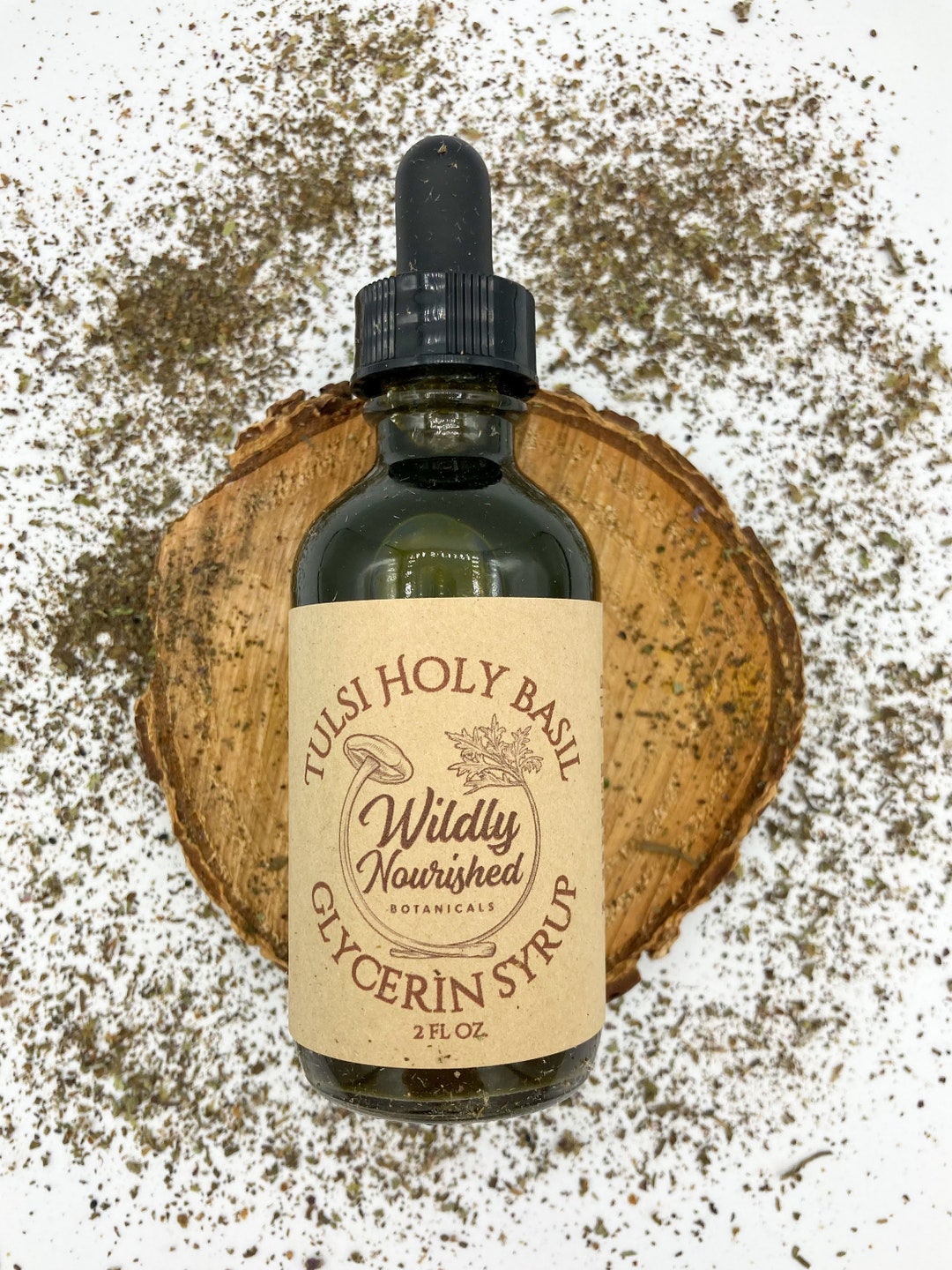 Tulsi Holy Basil Glycerin Syrup Glycerite Alcohol-free Tincture Extract ...