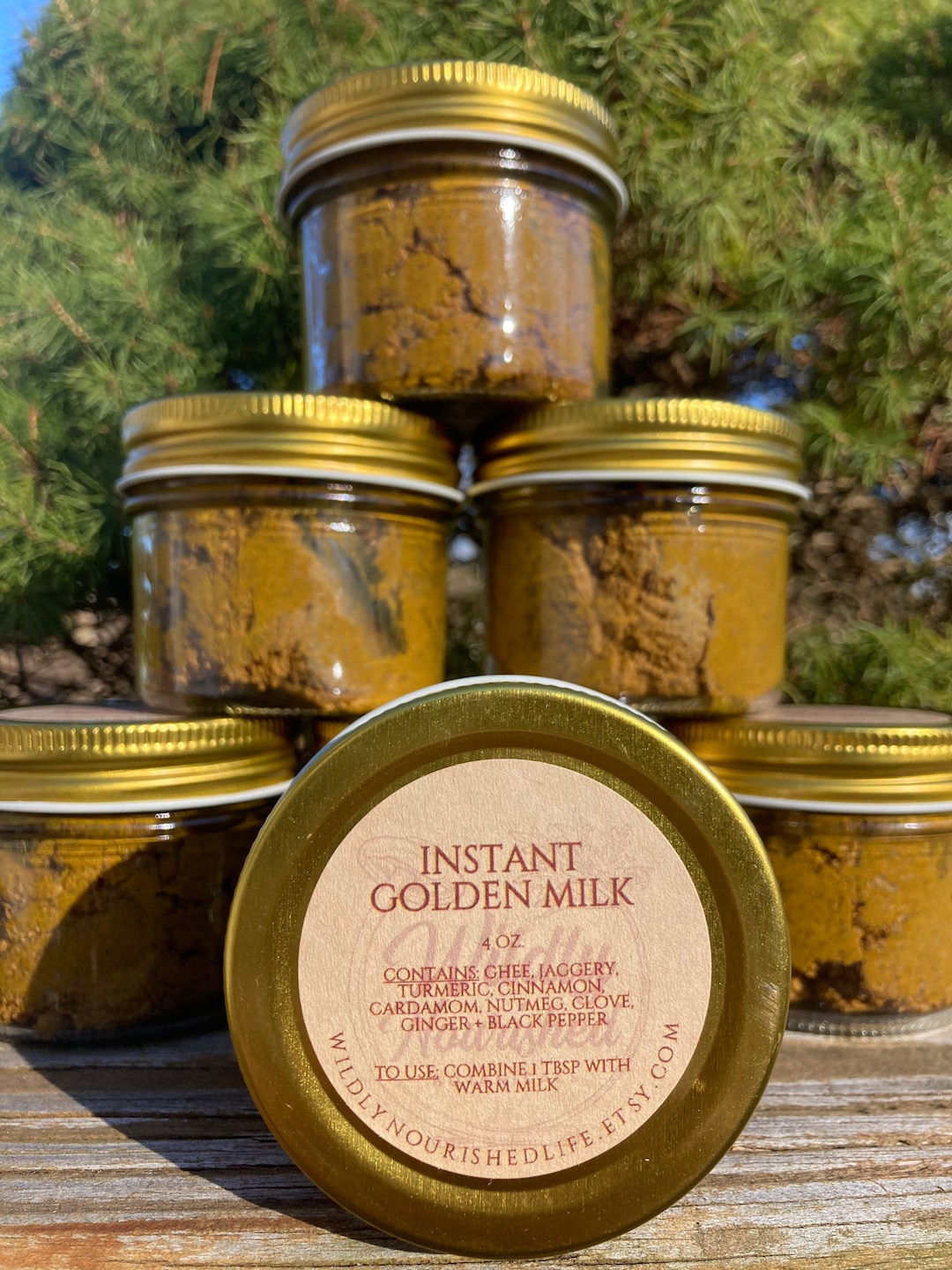 Instant Golden Milk Paste: Organic Turmeric, Ginger & Grassfed Ghee - Etsy