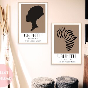 African Art Print UBUNTU: I Am Because We Are Africa Quote - Etsy