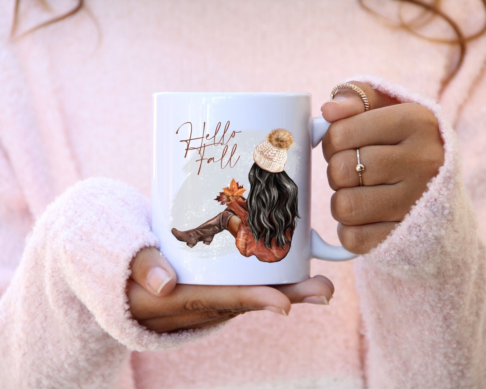 Hello Fall Coffee Mugs Hello Pumpkin Black Girl Magic African - Etsy UK