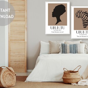 African Art Print UBUNTU: I Am Because We Are Africa Quote - Etsy