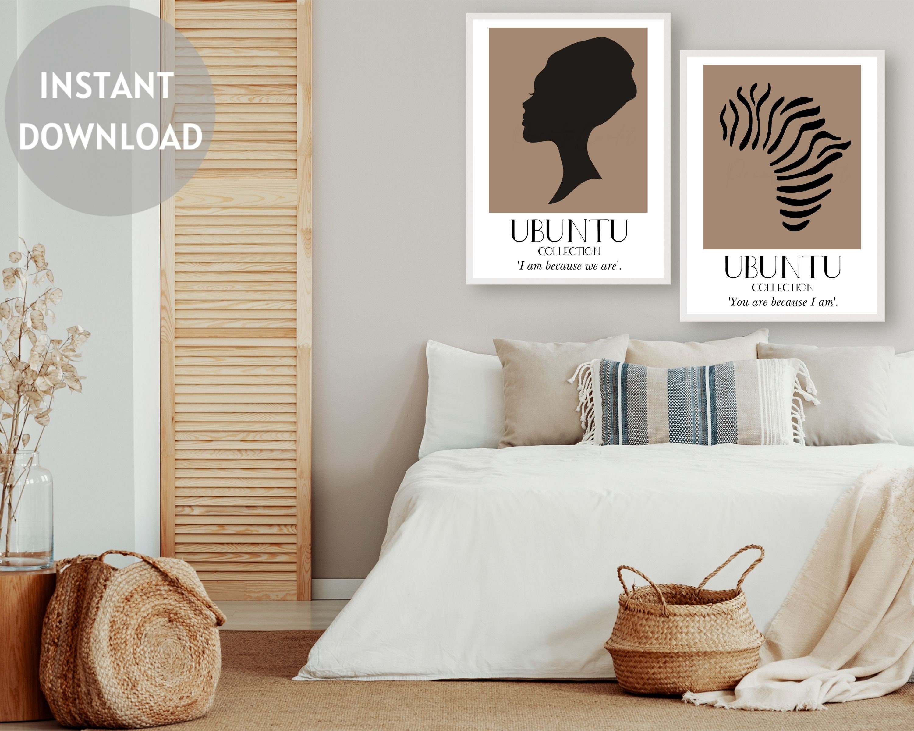 African Art Print UBUNTU: I Am Because We Are Africa Quote - Etsy