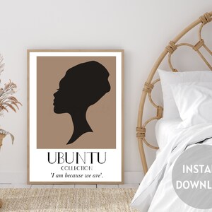African Art Print UBUNTU: I Am Because We Are Africa Quote - Etsy