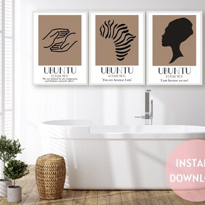 African Art Print UBUNTU: I Am Because We Are Africa Quote - Etsy