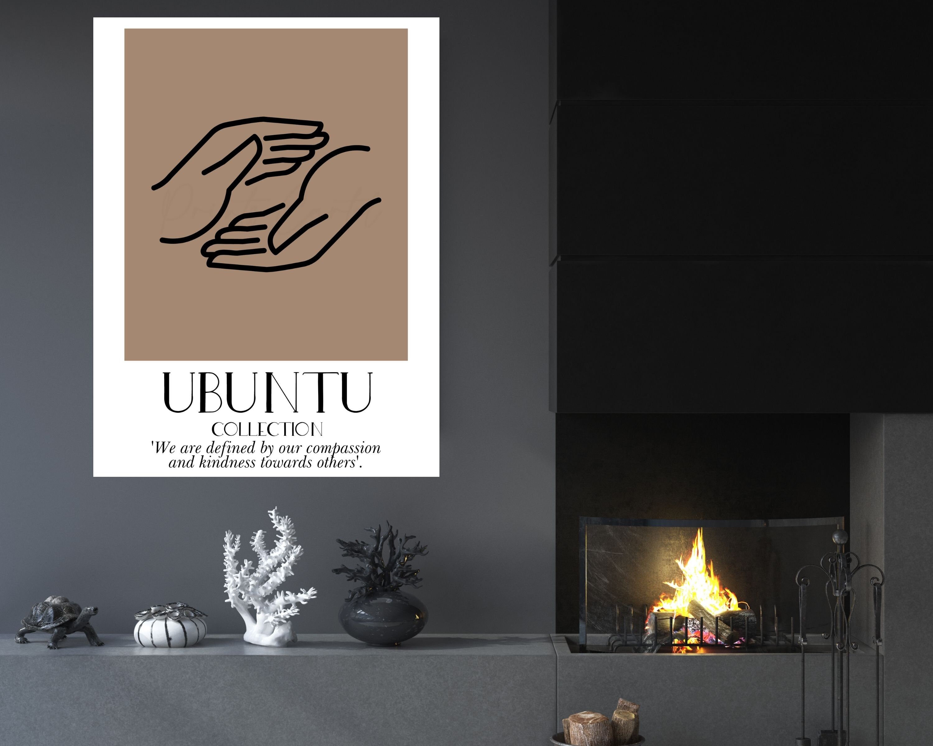 African Art Print UBUNTU: I Am Because We Are Africa Quote - Etsy