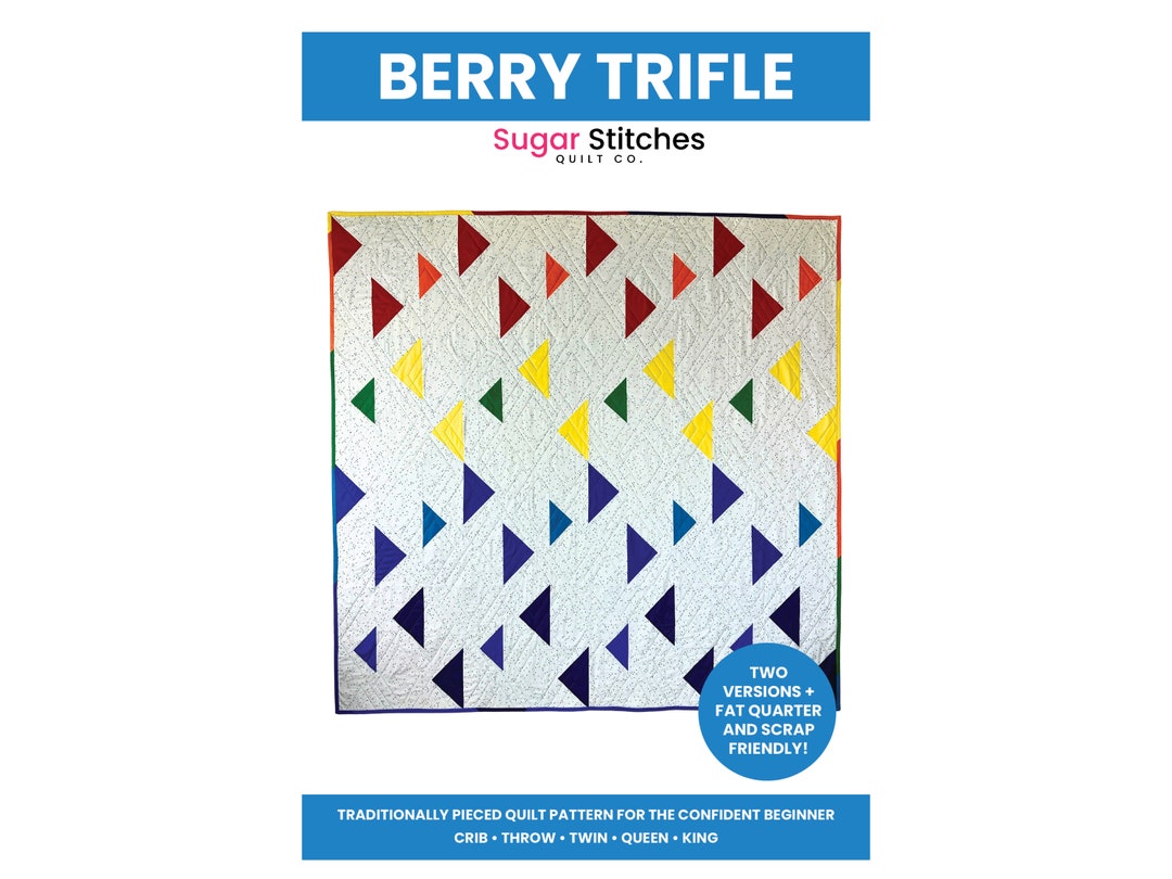 Berry Trifle Quilt Pattern - PDF Pattern - Beginner Pattern, Flying ...