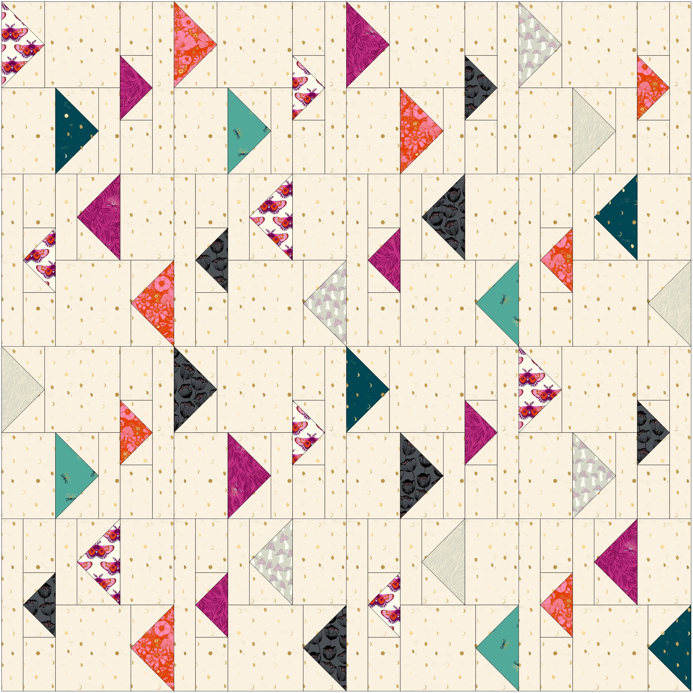 Berry Trifle Quilt Pattern PDF Pattern Beginner Pattern, Flying Geese ...