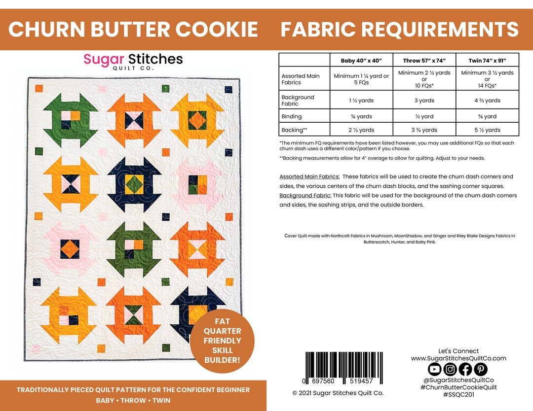 Churn Butter Cookie Quilt Pattern PDF Version Fun Variations of Churn ...