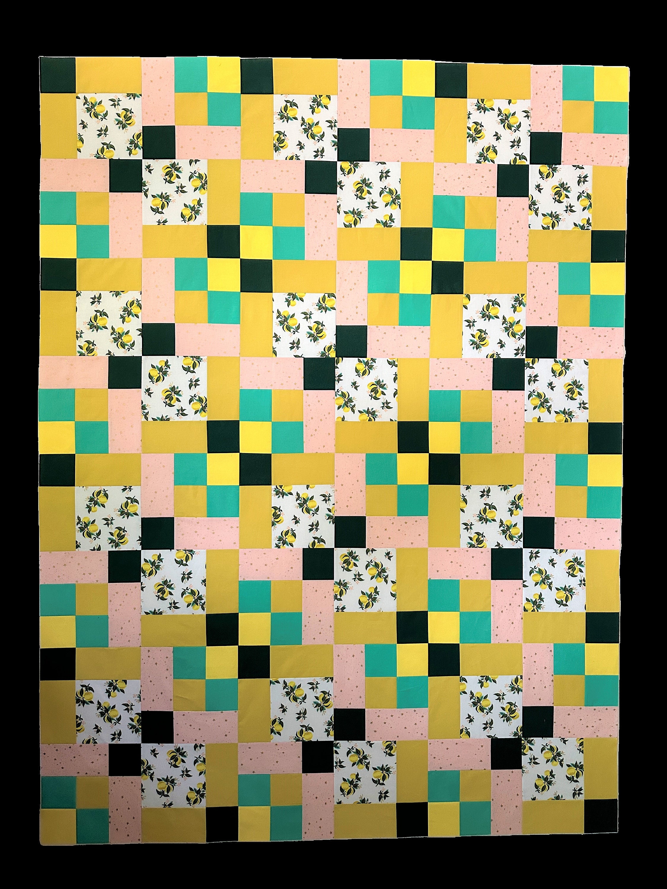 Lemon Squared Quilt Pattern PDF Version Easy Beginner Squares Fabric ...