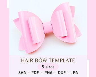 Hair Bow Template SVG Hair Bow SVG, PDF Digital Template Hair Bow ...