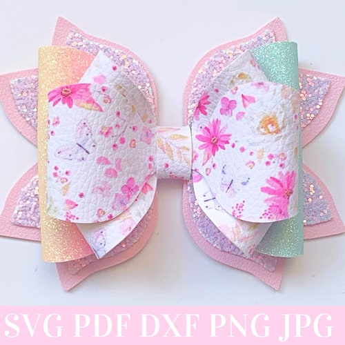 Double Loop Bow Template SVG Digital Cut Files for Cricut - Etsy