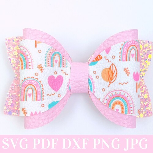 Double Loop Bow Template SVG Digital Cut Files for Cricut - Etsy