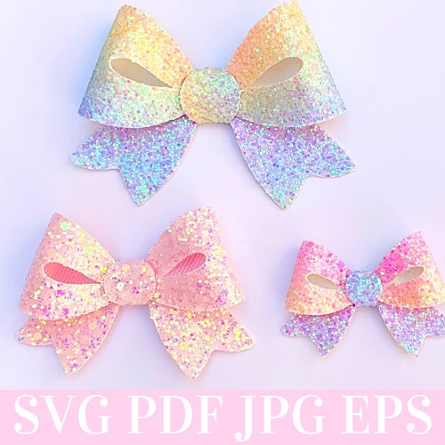 Hair Bow Template SVG Hair Bow SVG PDF Digital Template - Etsy