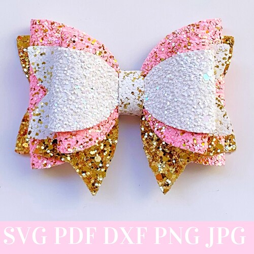 Double Loop Bow Template SVG Digital Cut Files for Cricut - Etsy