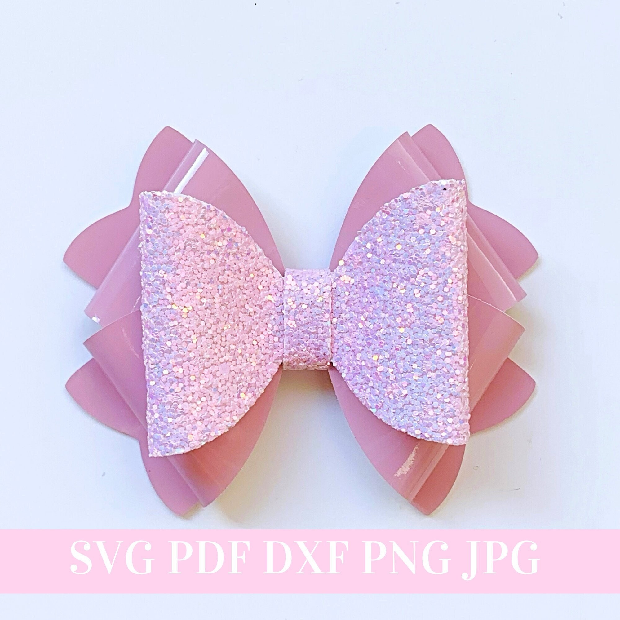 Hair Bow Template SVG Hair Bow SVG PDF Digital Template - Etsy