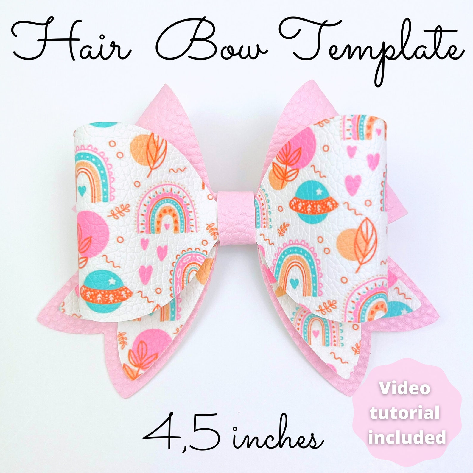 Hair Bow Template SVG Hair Bow SVG PDF Digital Template - Etsy