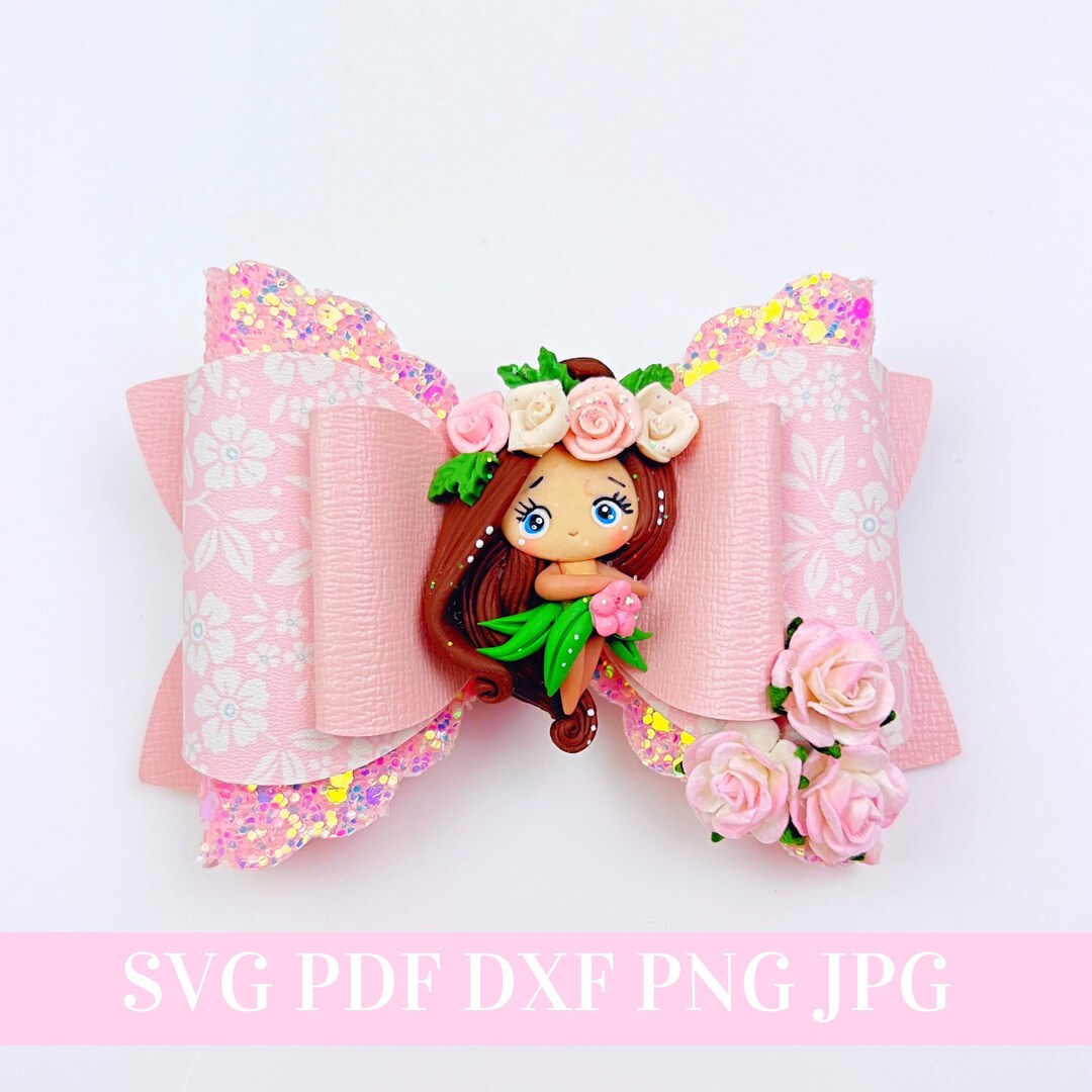 Hair Bow Template SVG - Hair Bow SVG, PDF - Digital Template - Hair Bow ...