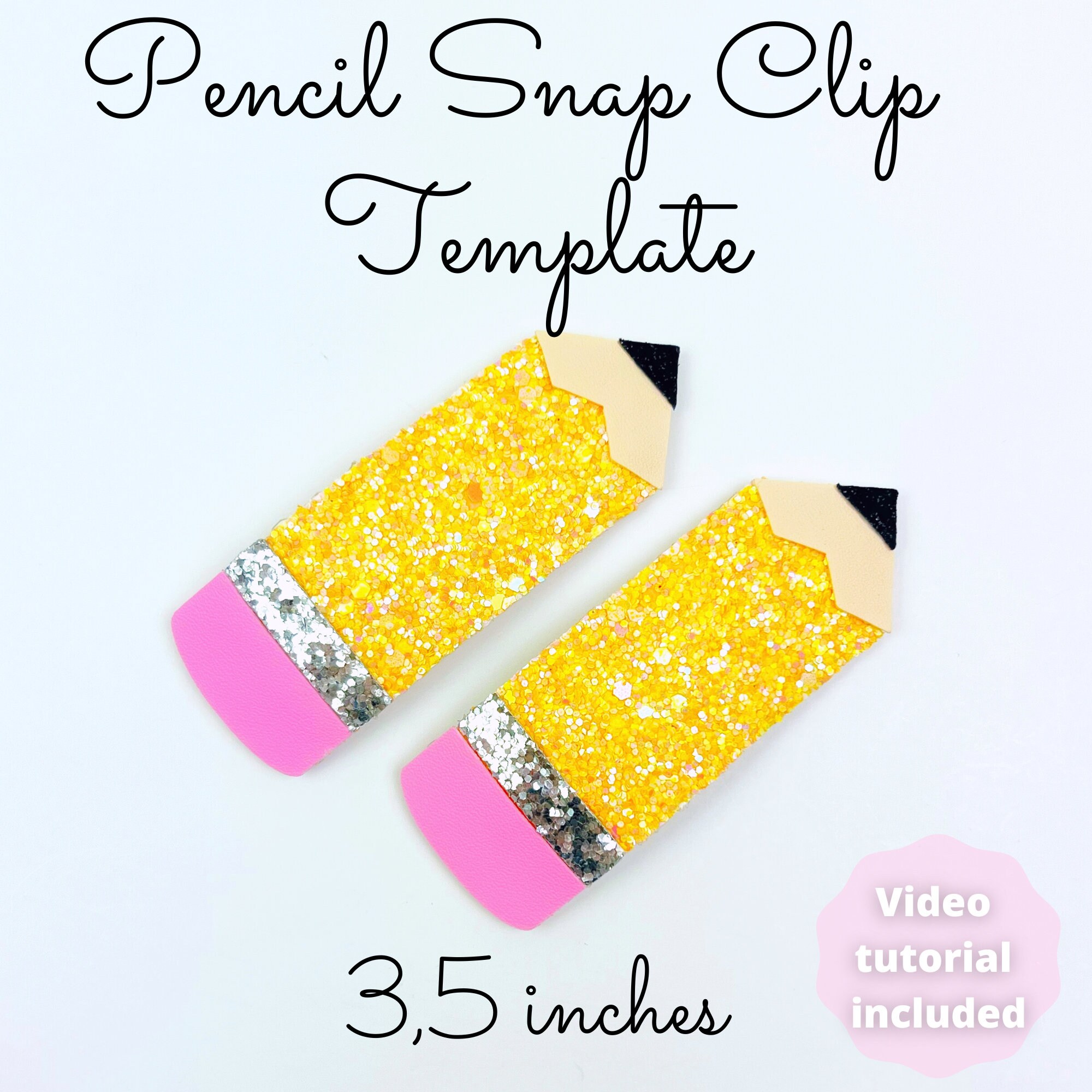 Pencil Snap Clip SVG - School Snap Clip SVG, PDF - Digital Template ...
